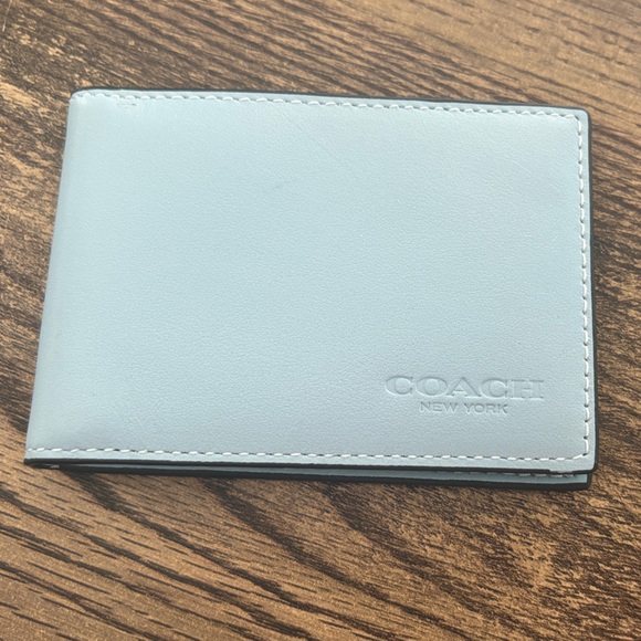 Coach | Accessories | Coach Sky Blue Card Holder | Poshmark